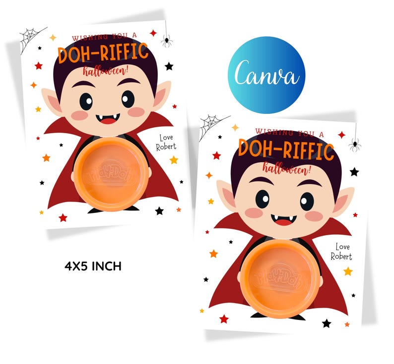 Halloween Play Doh Card Template, Printable Wishing You Doh Best ...
