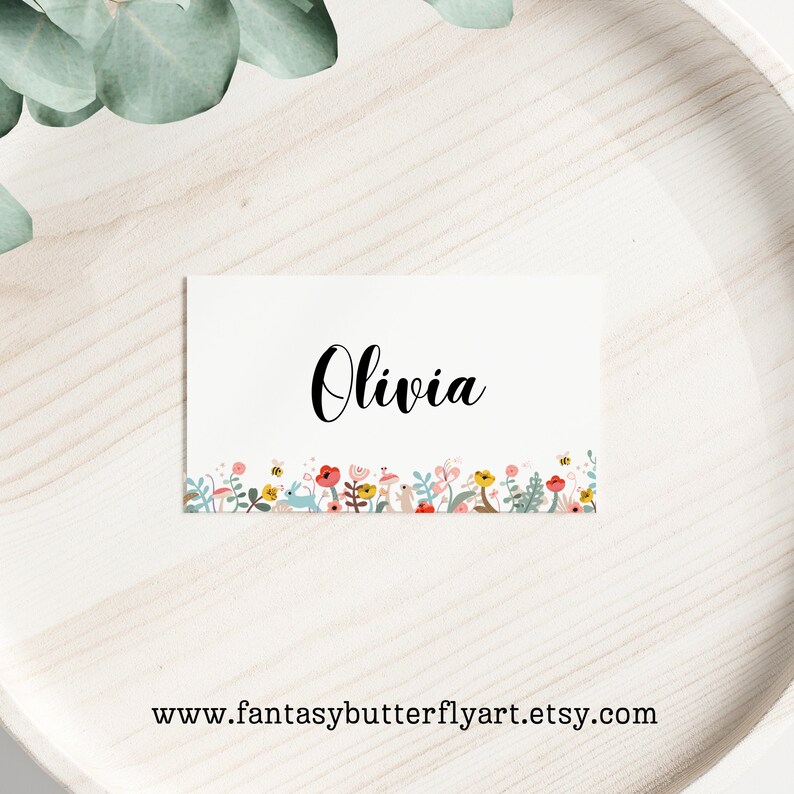 Easter Bunnies Food Label Template, Printable Buffet Tent Cards, Easter ...