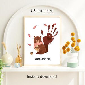 Fall Handprint Art: Kids Thanksgiving Activity Prints (PDF) - Etsy