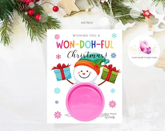 Christmas Play Doh Card Template, Printable Wishing You A Doh-lightful ...