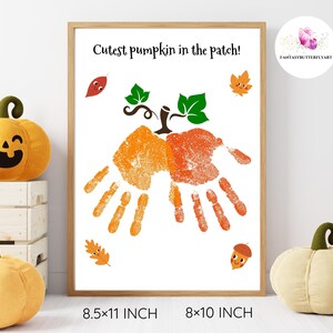 PRINTABLE Halloween Handprint Art, Boo Handprint Fall Art Craft ...