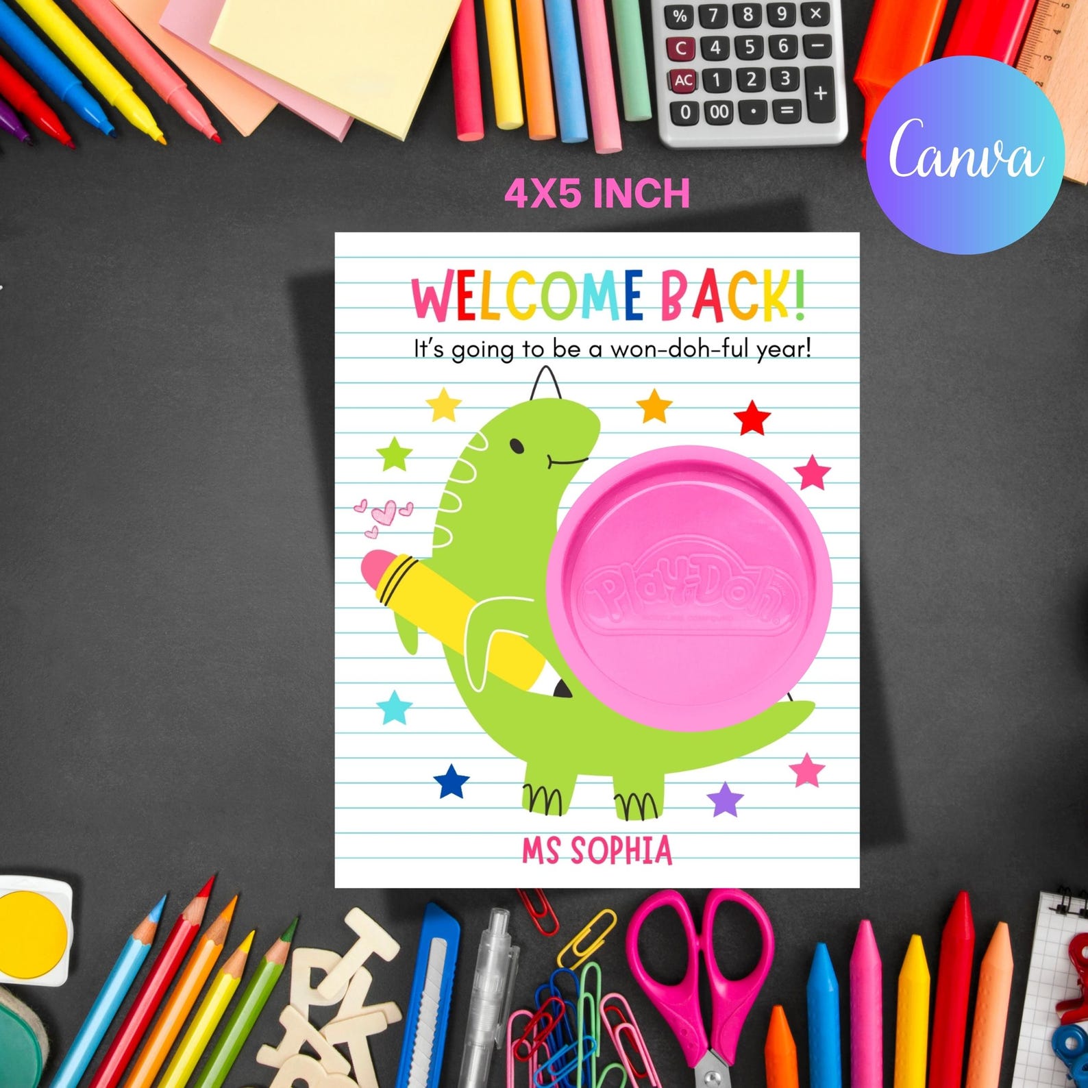 Back to School Play Doh Cards First Stay of School Gift Back to School ...