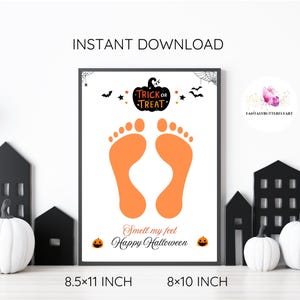 PRINTABLE Halloween Handprint Art, Boo Handprint Fall Art Craft ...