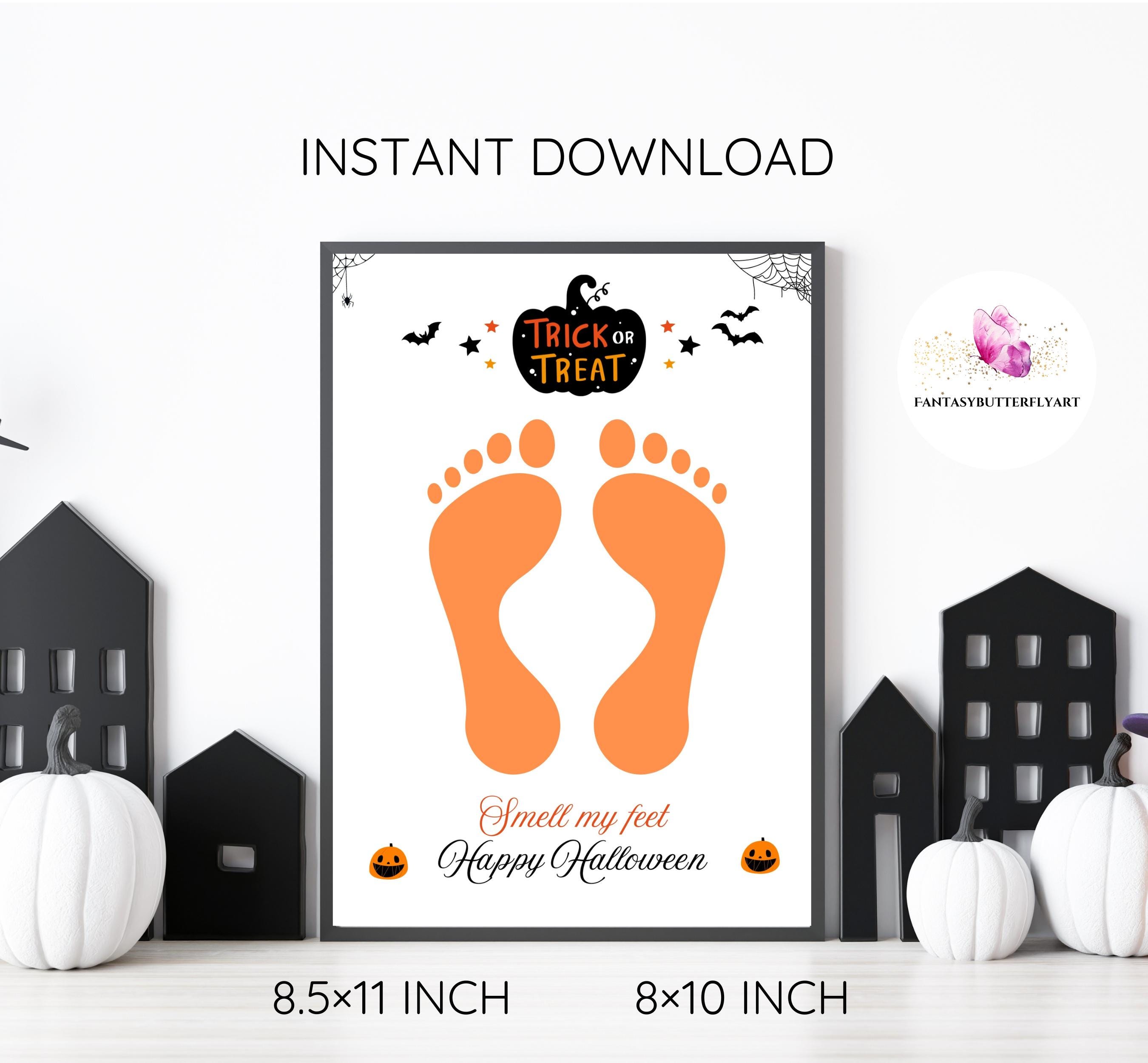 PRINTABLE Halloween Handprint Art, Boo Handprint Fall Art Craft ...