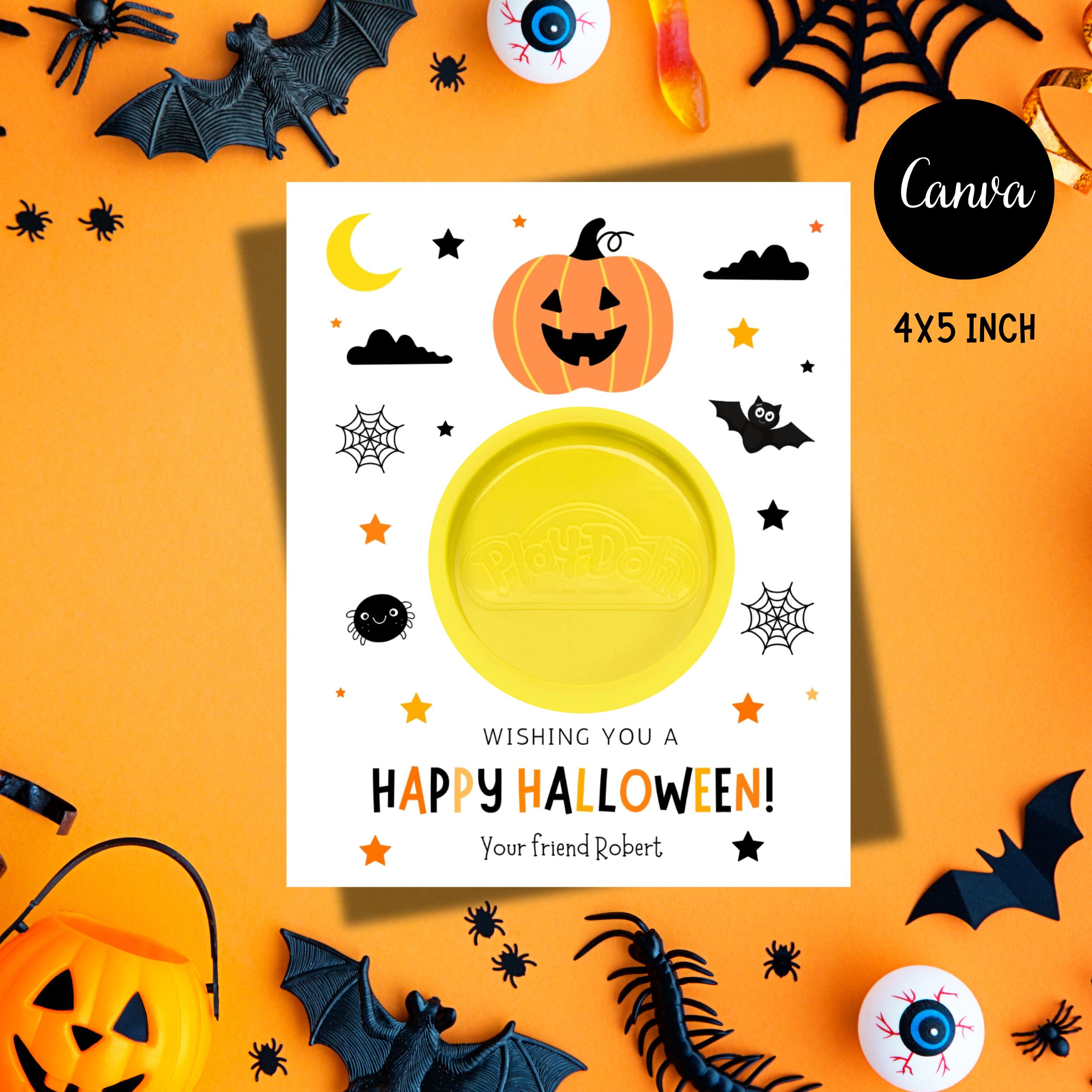 Halloween Play Doh Card Template, Printable Wishing You Doh Best ...
