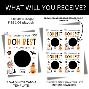 Halloween Play Doh Card Template, Printable Wishing You Doh Best ...