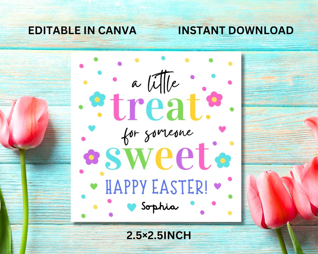 Little Treat for Someone Sweet Gift Tag Template Printable Pastel ...