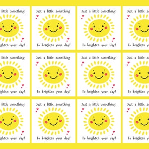 A Little Sunshine to Brighten Your Day Tag Printable Thoughtful Gift ...
