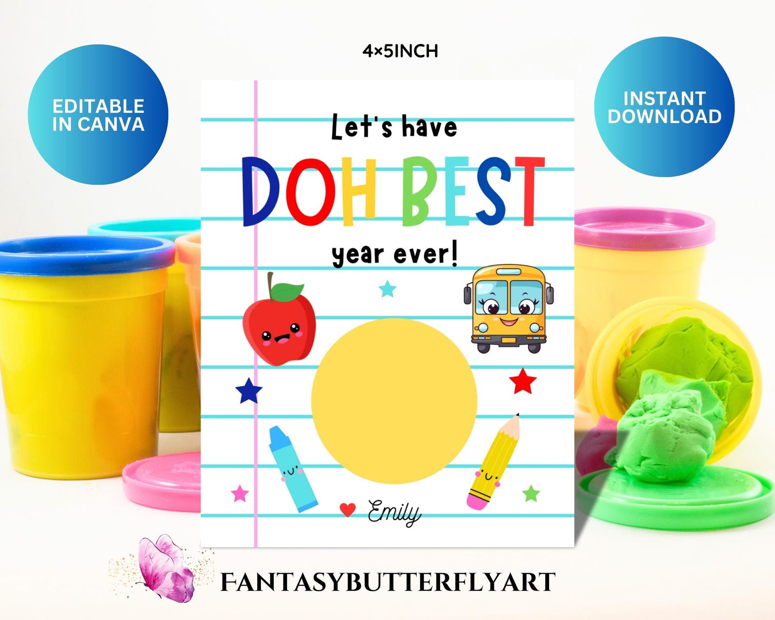 Back to School Play Doh Cards | First Stay of School Gift | Back to ...