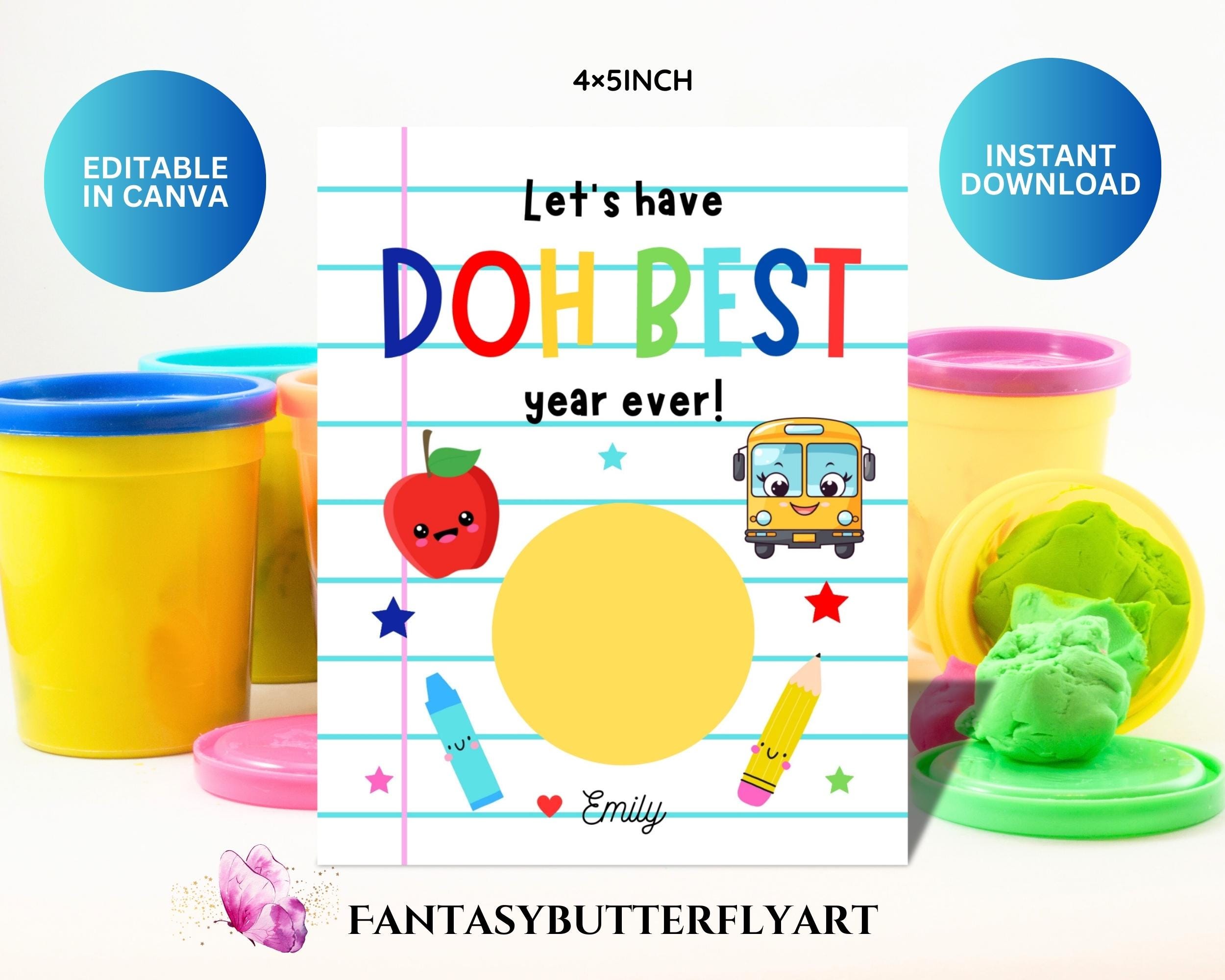 Back to School Play Doh Cards | First Stay of School Gift | Back to ...