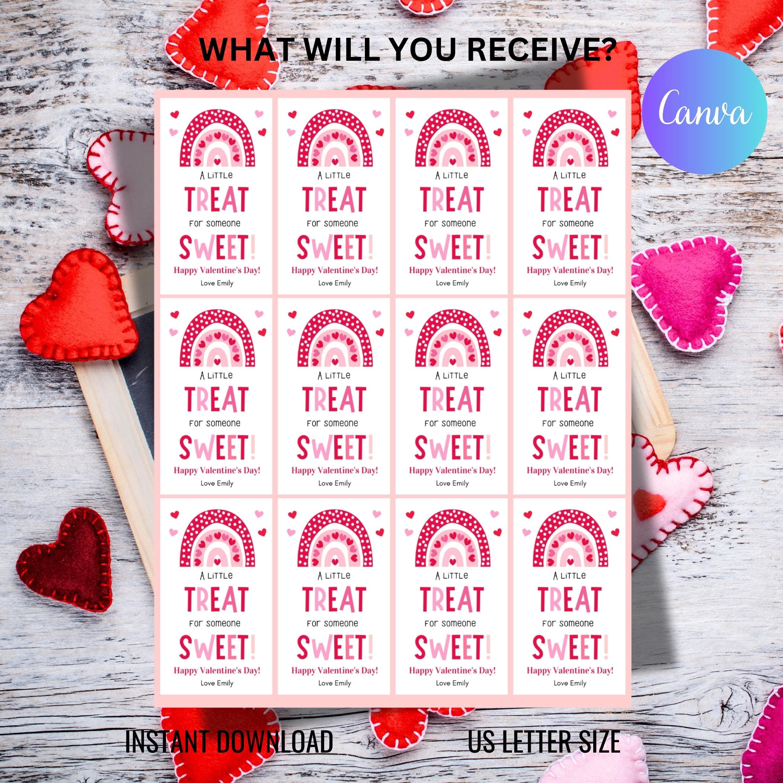 Editable Valentine Gift Tags, Printable Kids Valentine Tags, Classroom ...