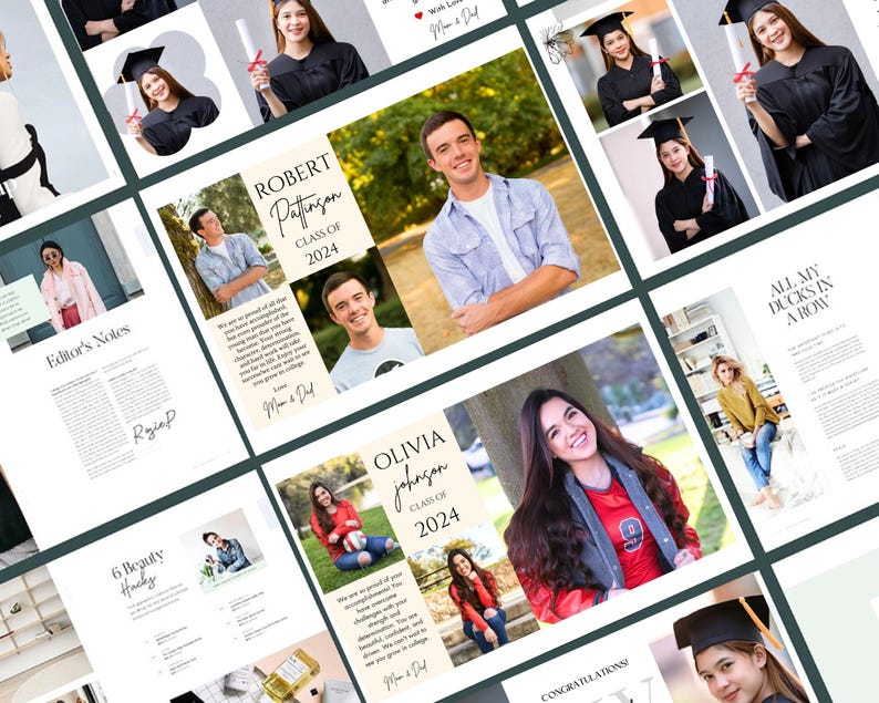 Senior Recognition Ad, Half Page Yearbook Ad Template, Graduation ...