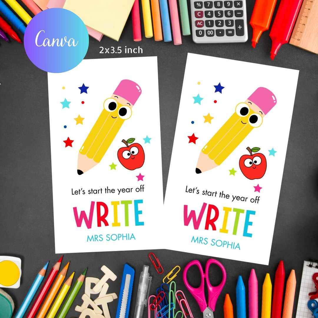 Editable Back to School Gift Tags: Pen & Marker, Teacher Student Gifts ...