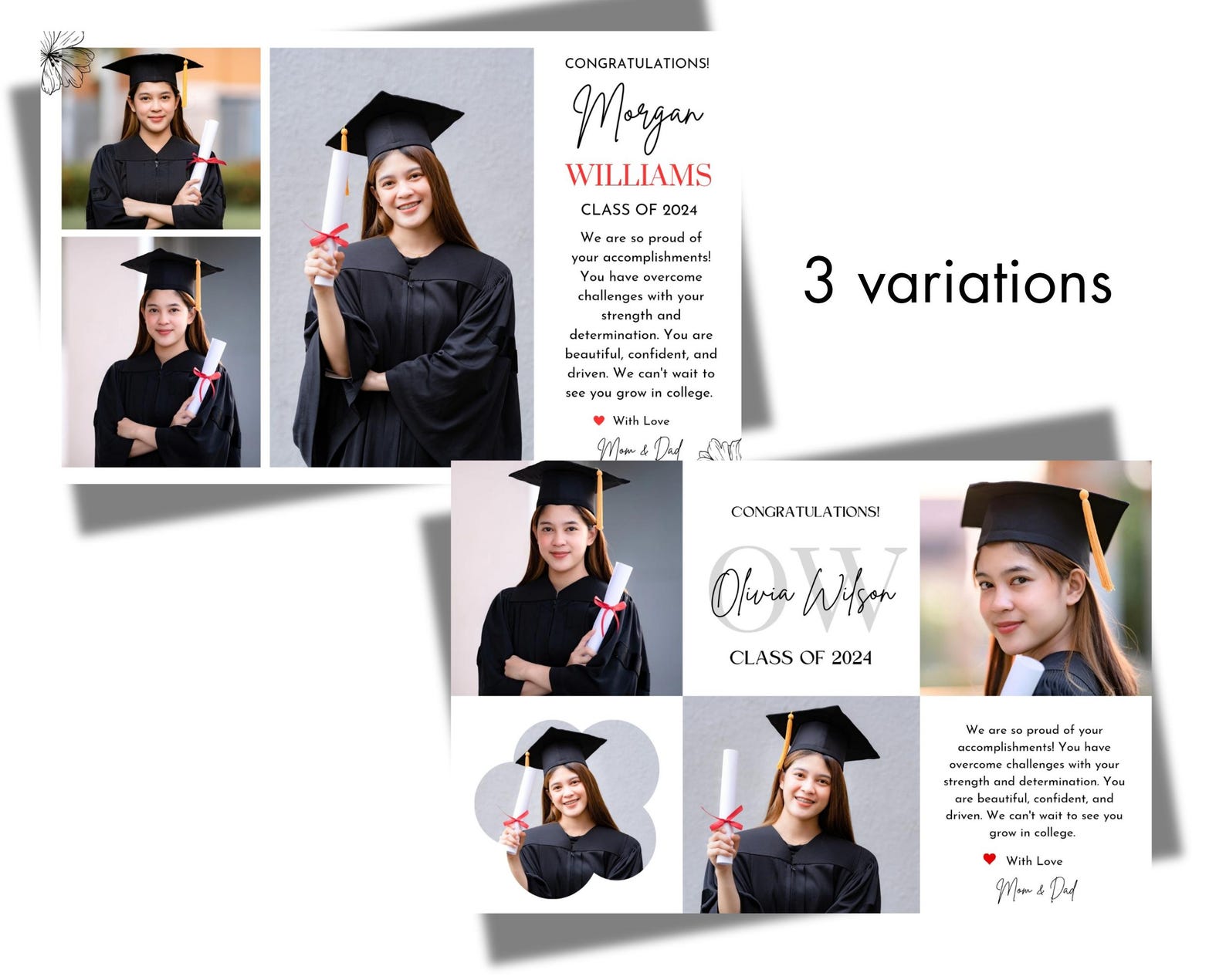 Half Page High School Senior Yearbook Ad, Senior Graduation Tribute ...