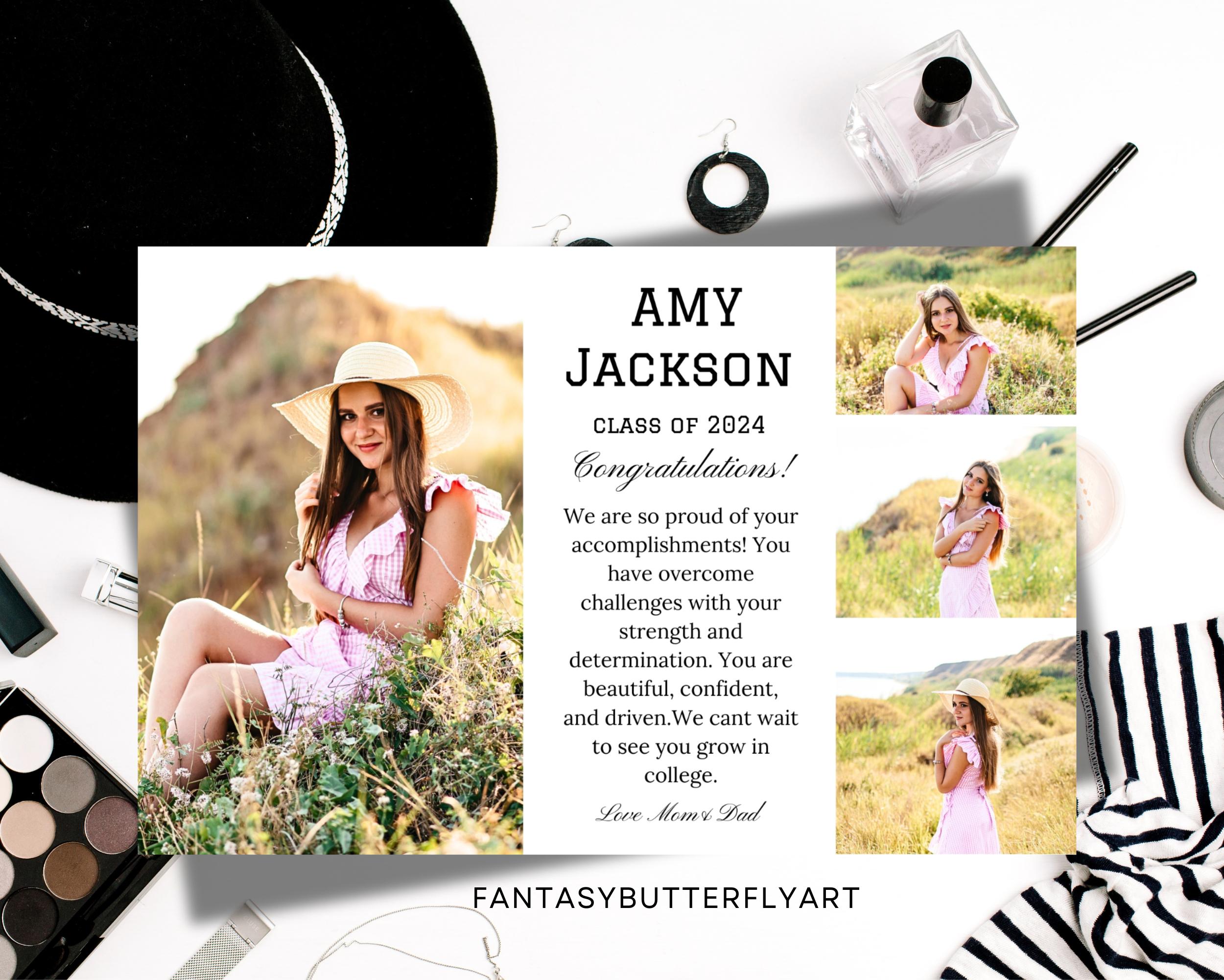 Half Page High School Senior Yearbook Ad, Senior Graduation Tribute ...