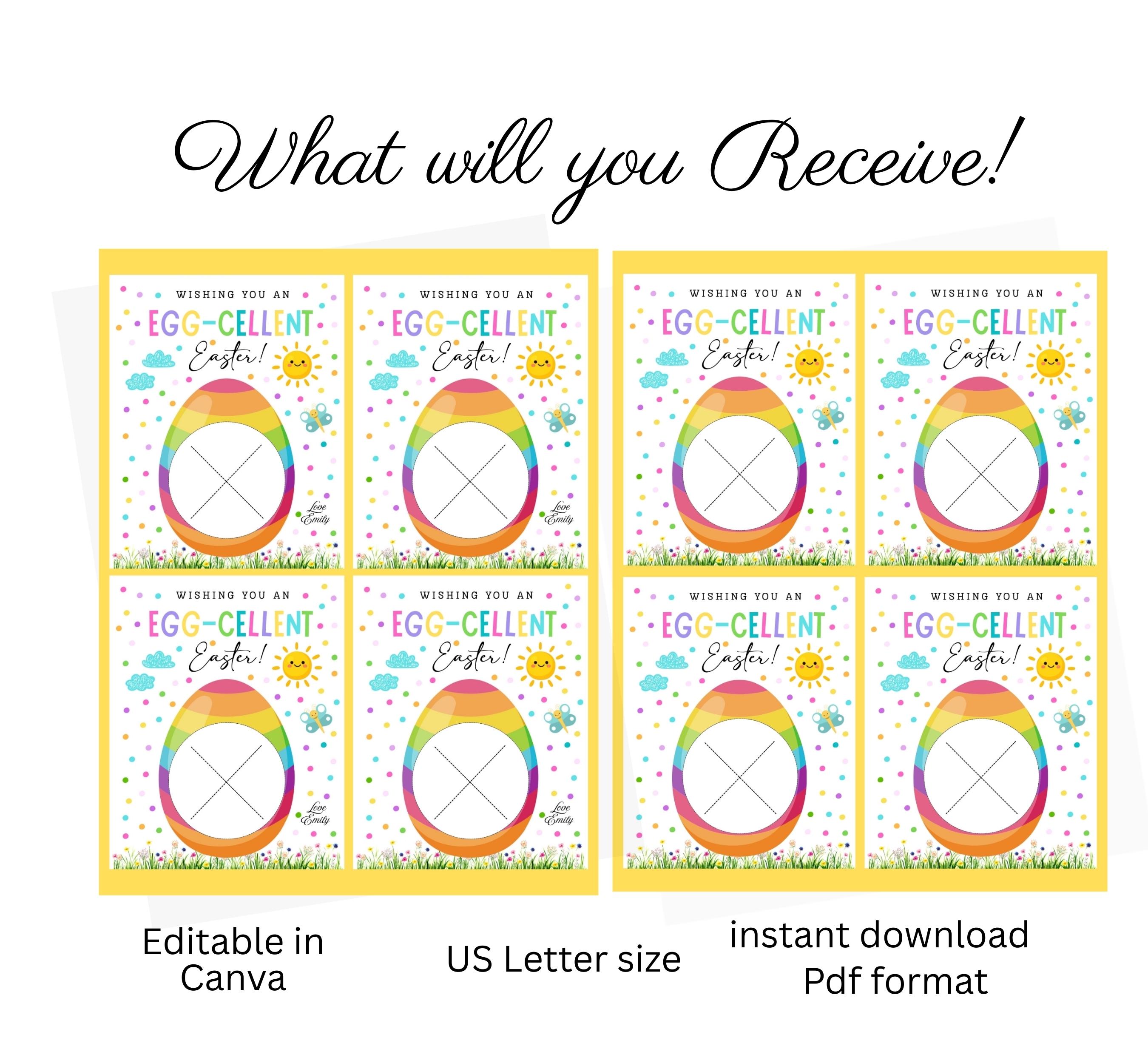Eggcellent Easter Play Doh Card Easter Playdough Holder Printable ...