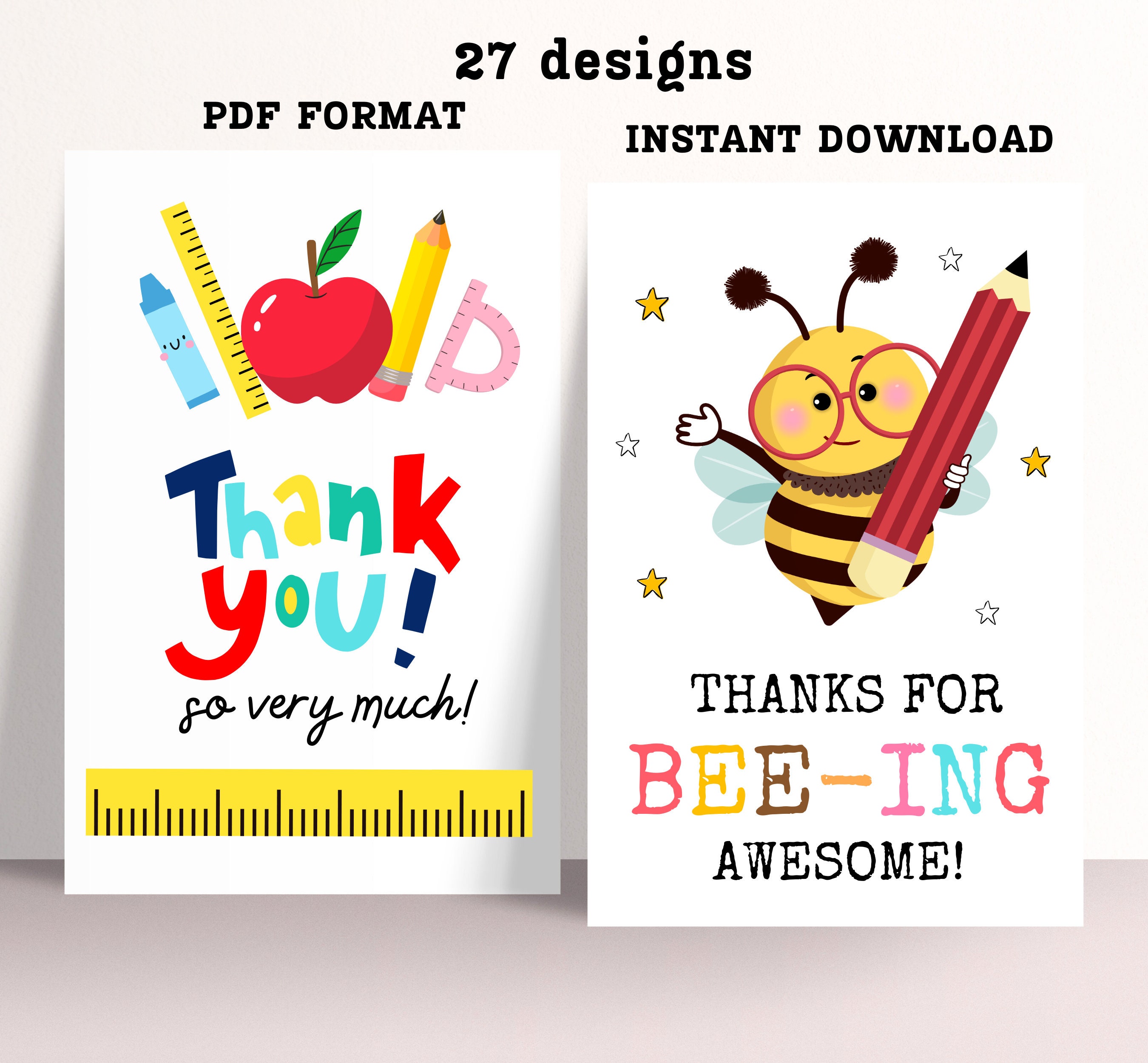 Thank You Printable Cards For Teachers