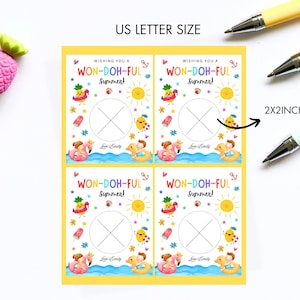 Summer Play Dough Card Template, Printable Have A Won-doh-ful Summer ...