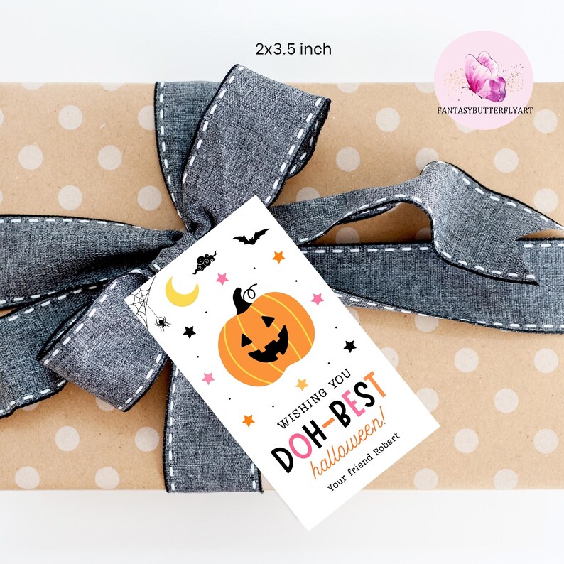 Printable Halloween Play Doh Tag, Non Candy Trick or Treat Favor Tag ...