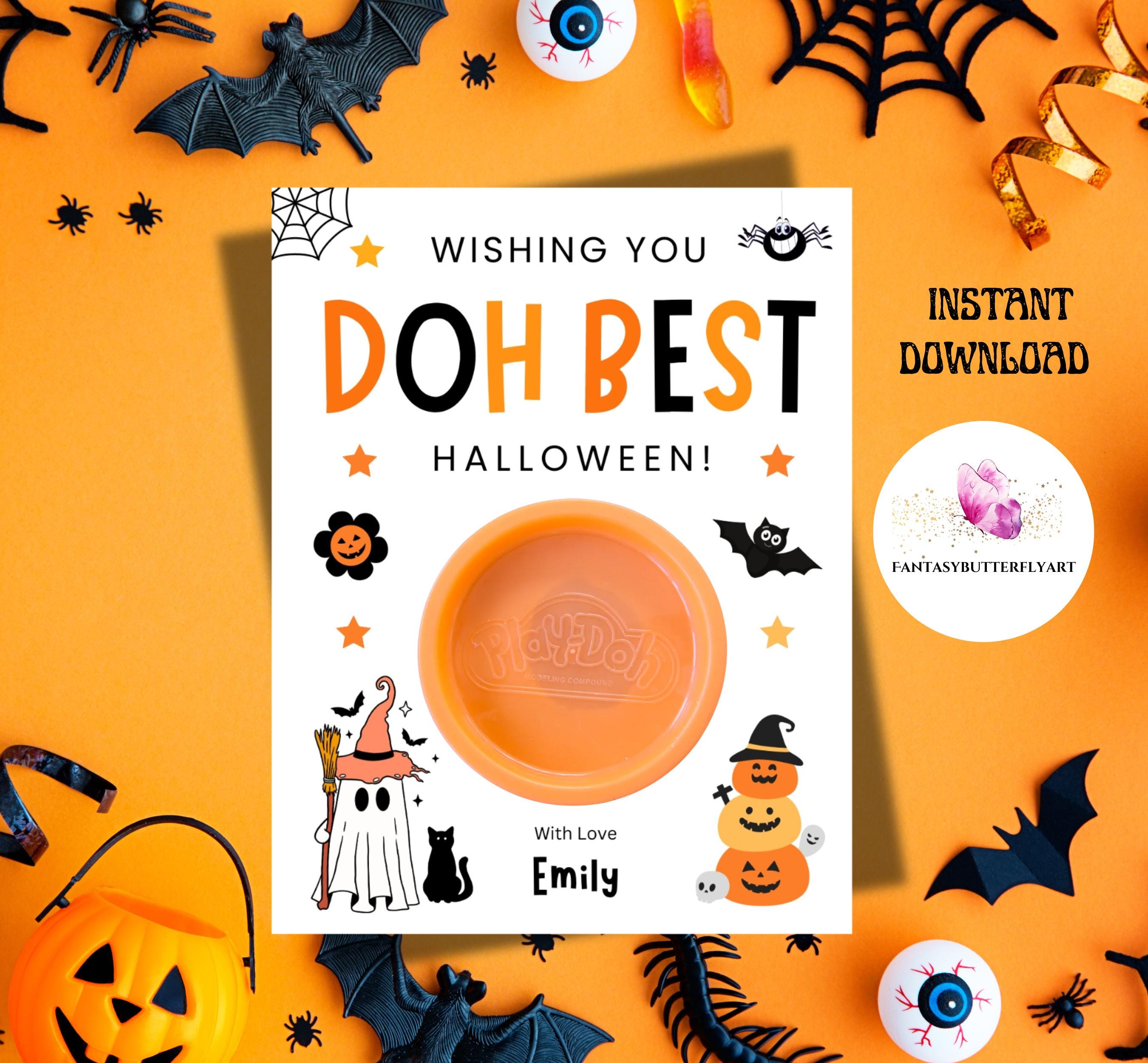 Halloween Play Doh Card Template, Printable Wishing You Doh Best ...