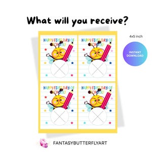 Back to School Play Dough Card Template, Printable Won-doh-ful School ...