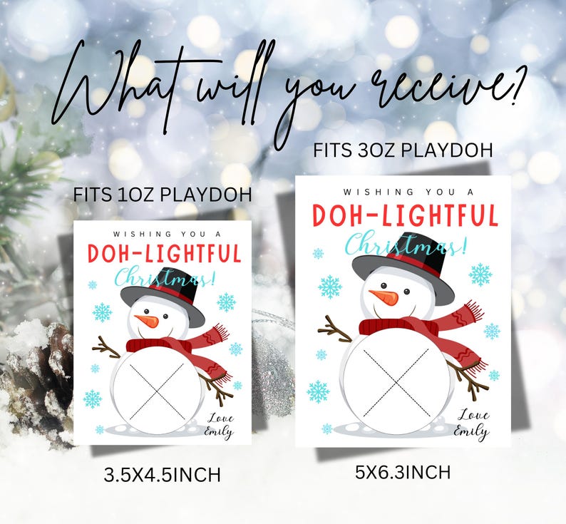 Christmas Play Doh Card Template, Printable Wishing You A Doh-lightful ...