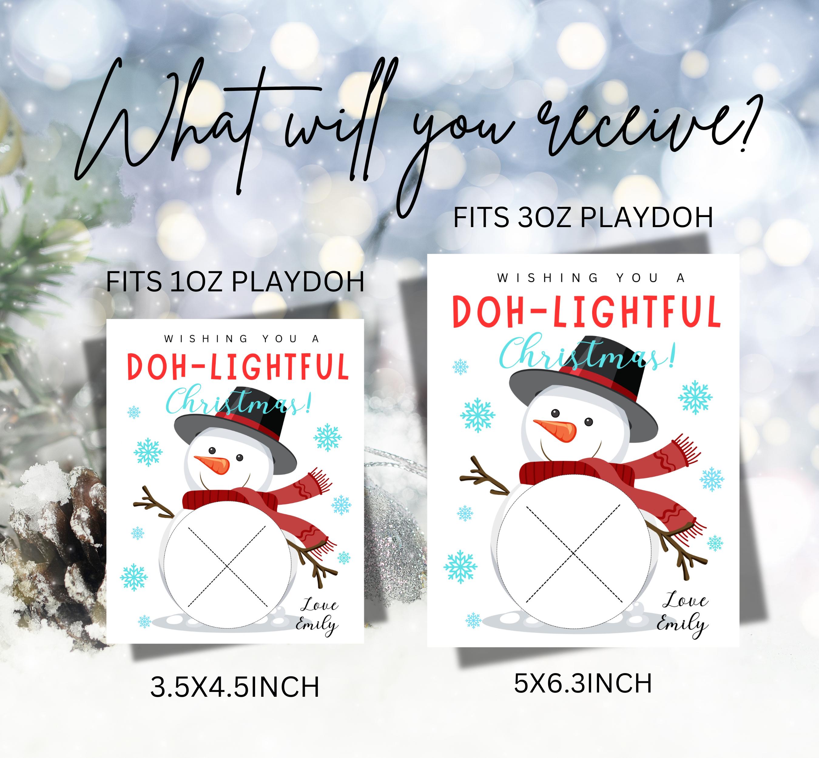 Christmas Play Doh Card Template, Printable Wishing You A Doh-lightful ...