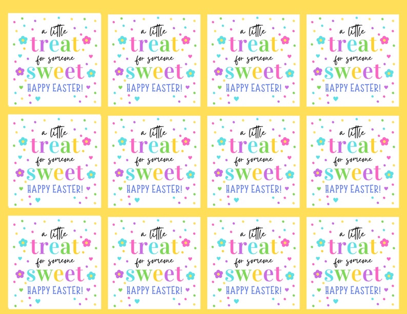 Little Treat for Someone Sweet Gift Tag Template Printable Pastel ...