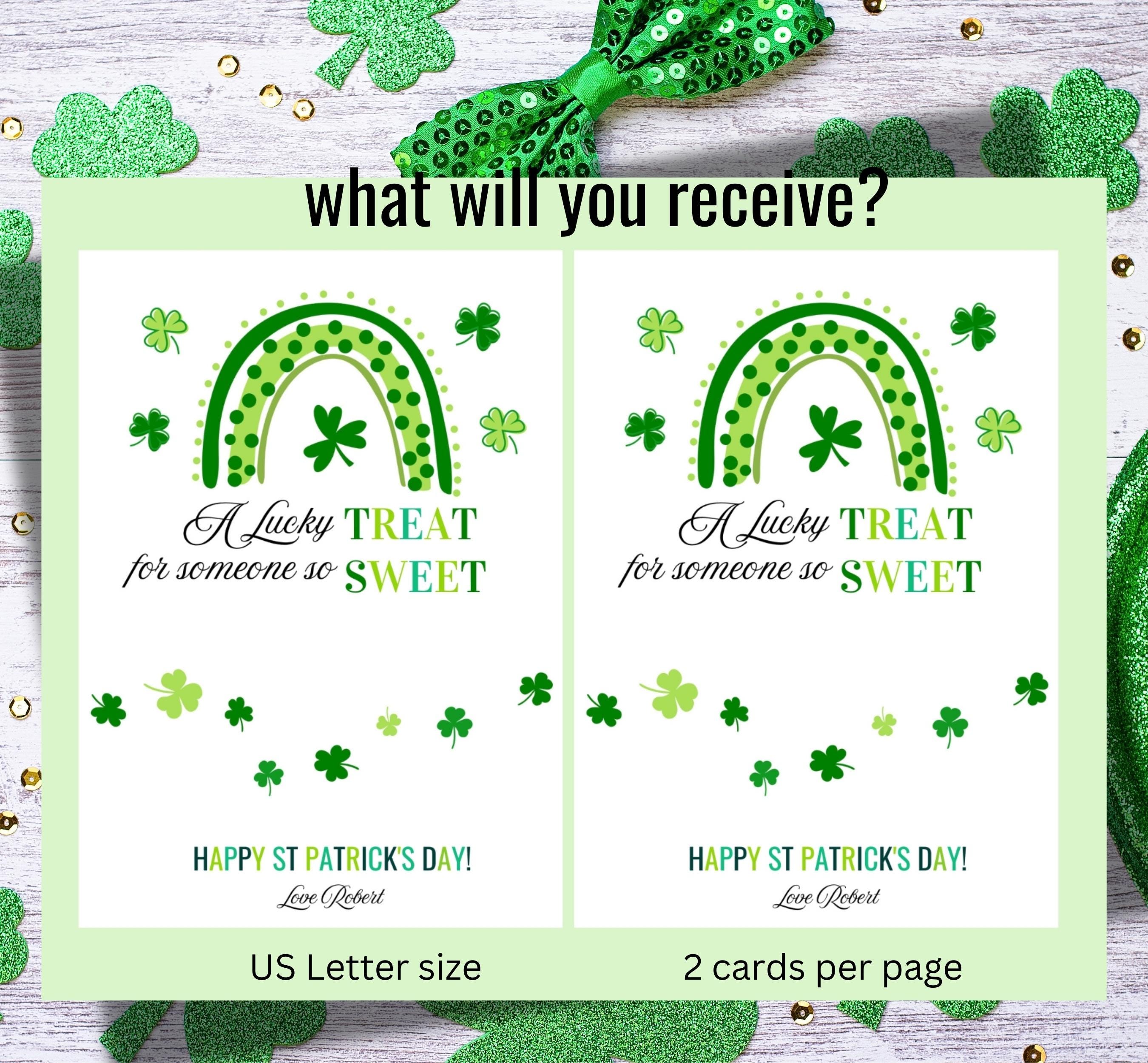 Lucky Treat for Someone Sweet Printable Gift Card Holder, Instant ...