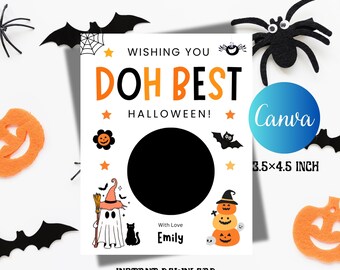 Halloween Play Doh Card Template, Printable Doh Best Halloween ...