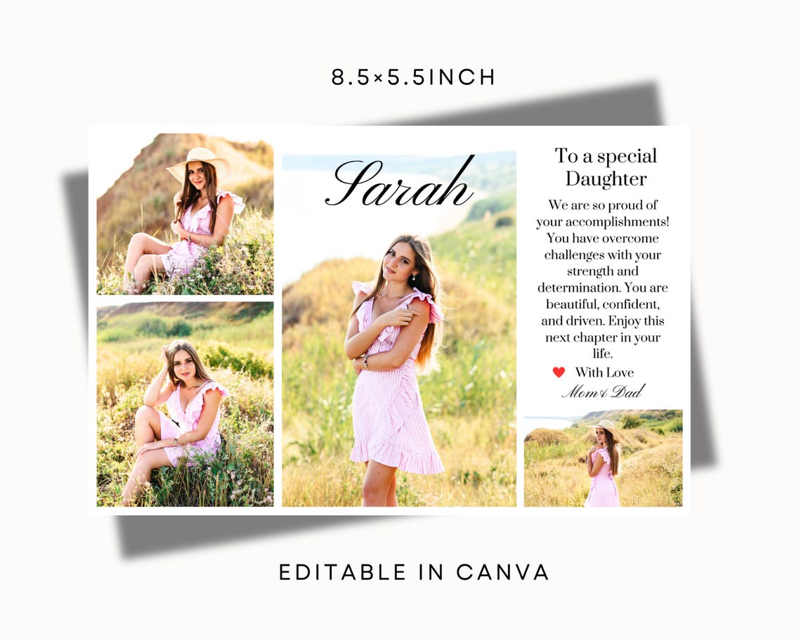 Half Page High School Senior Yearbook Ad, Senior Graduation Tribute ...