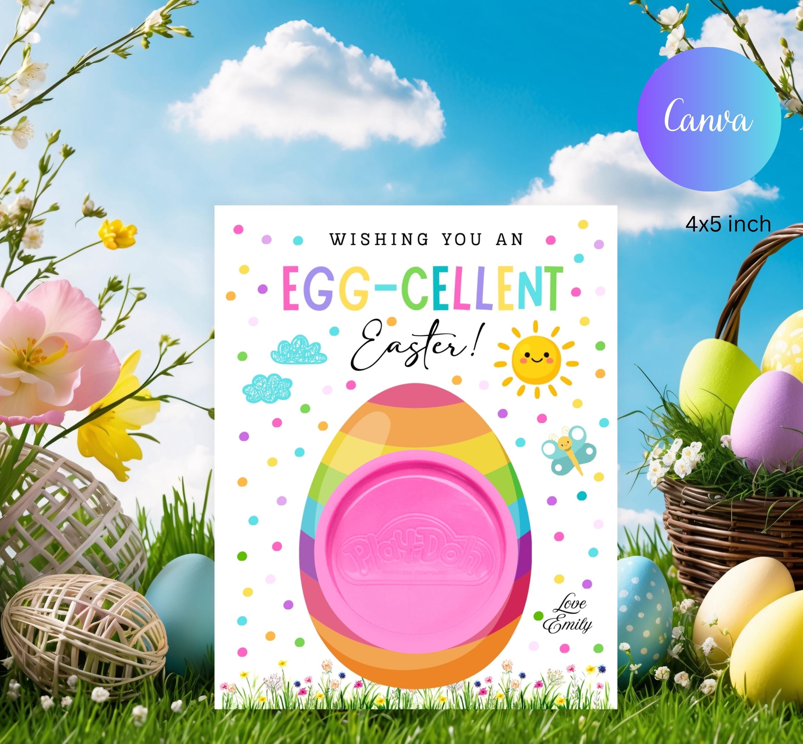 Eggcellent Easter Play Doh Card Easter Playdough Holder Printable ...