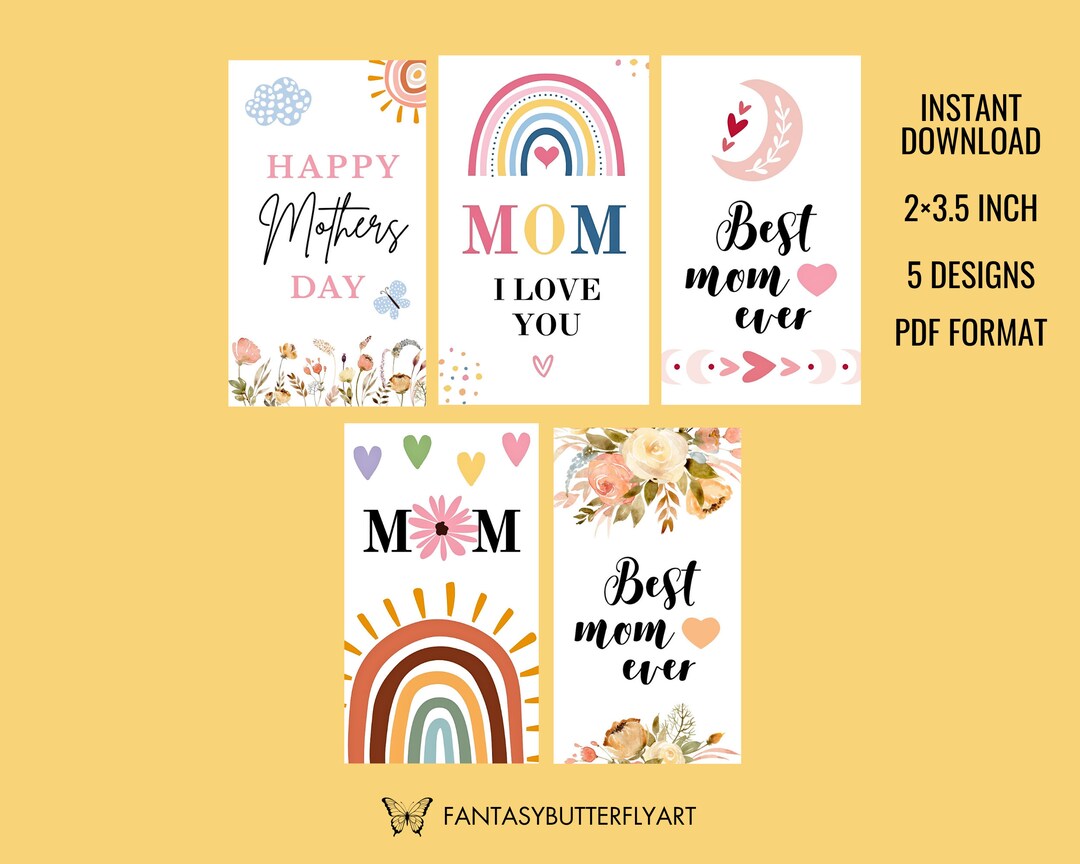 PRINTABLE Mother's Day Gift Tags 5 Styles Mothers Day Spring Floral ...