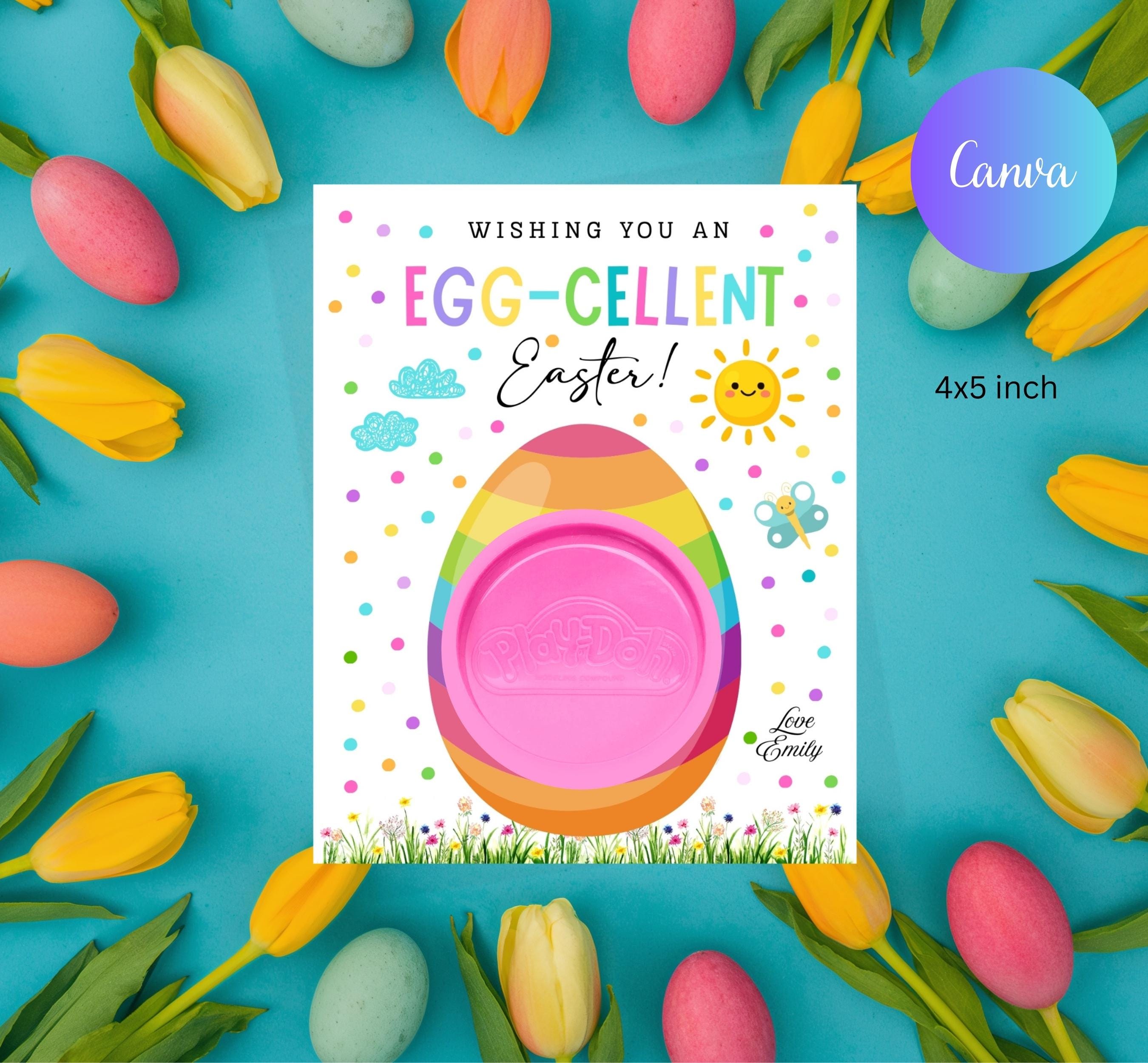 Eggcellent Easter Play Doh Card Easter Playdough Holder Printable ...