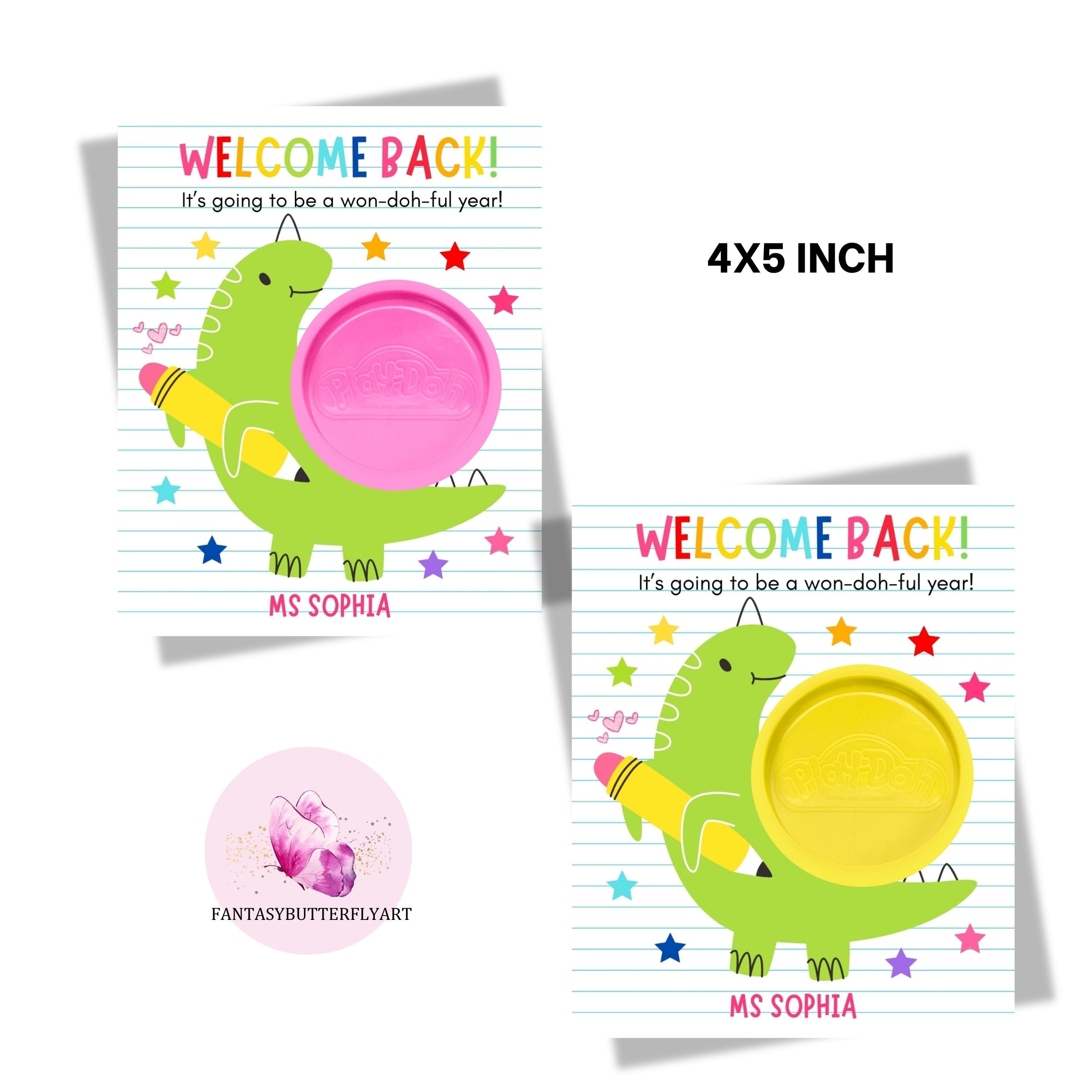 Back to School Play Doh Cards First Stay of School Gift Back to School ...