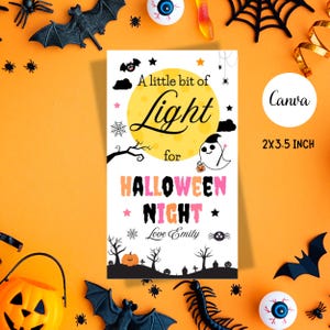 Halloween Glow Stick Tags, A Little Light for Halloween Night ...