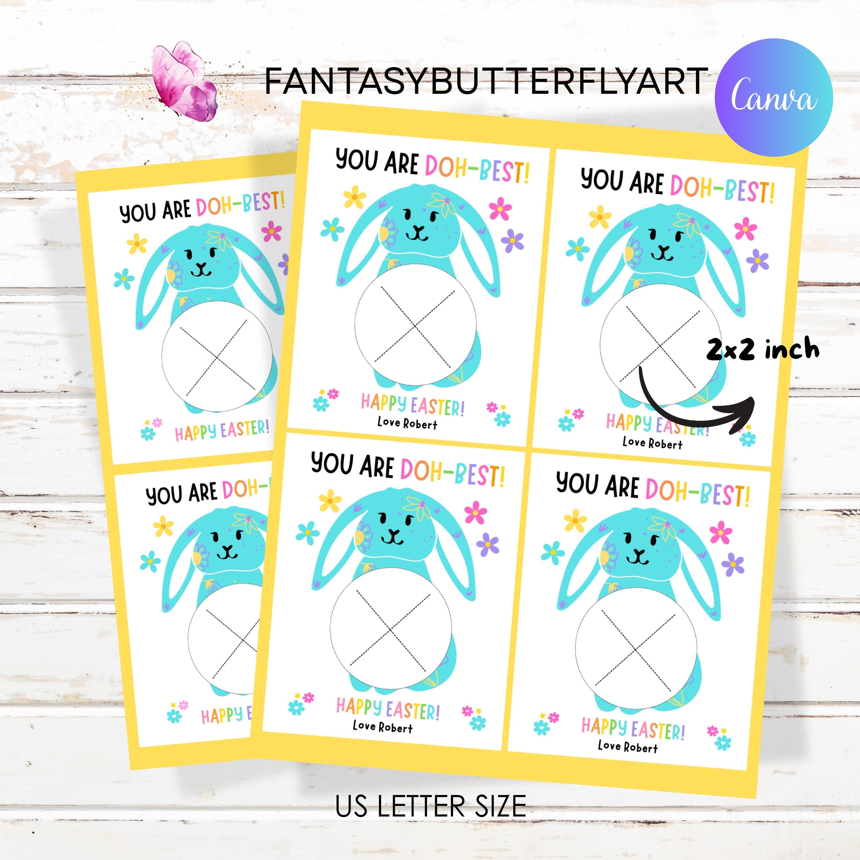Easter Play Dough Card Template, Printable Egg-cellent Easter Egg ...