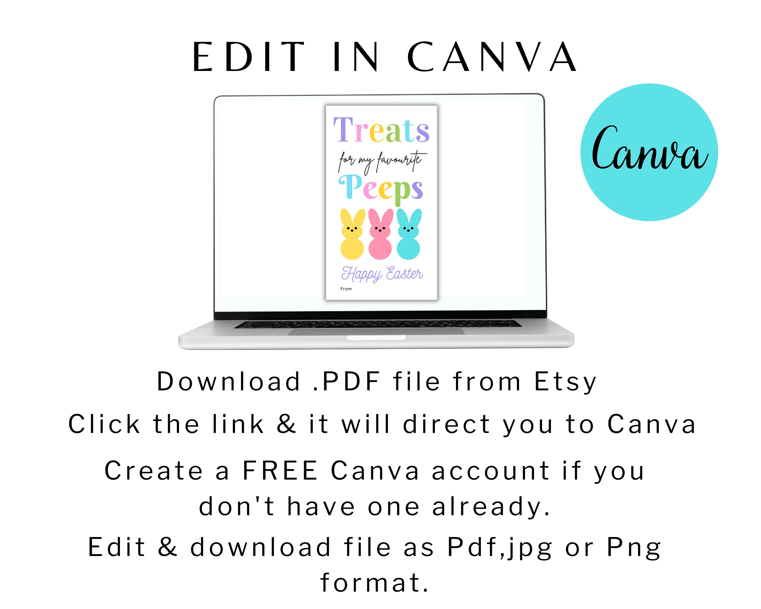 Peeps Easter Gift Tag Printable Treats for My Favorite Instant Download ...