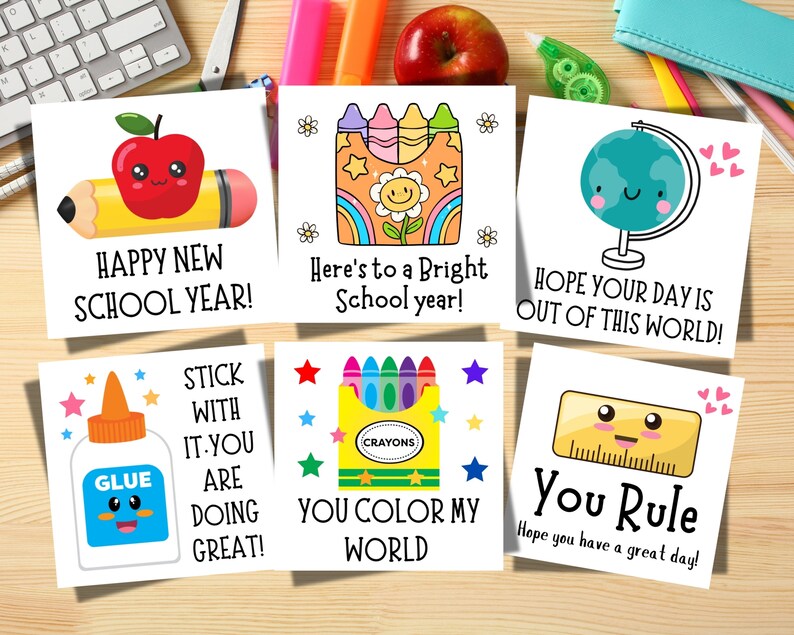 Back to School Lunch Box Notes Printable School Lunch Nox Notes Instant ...
