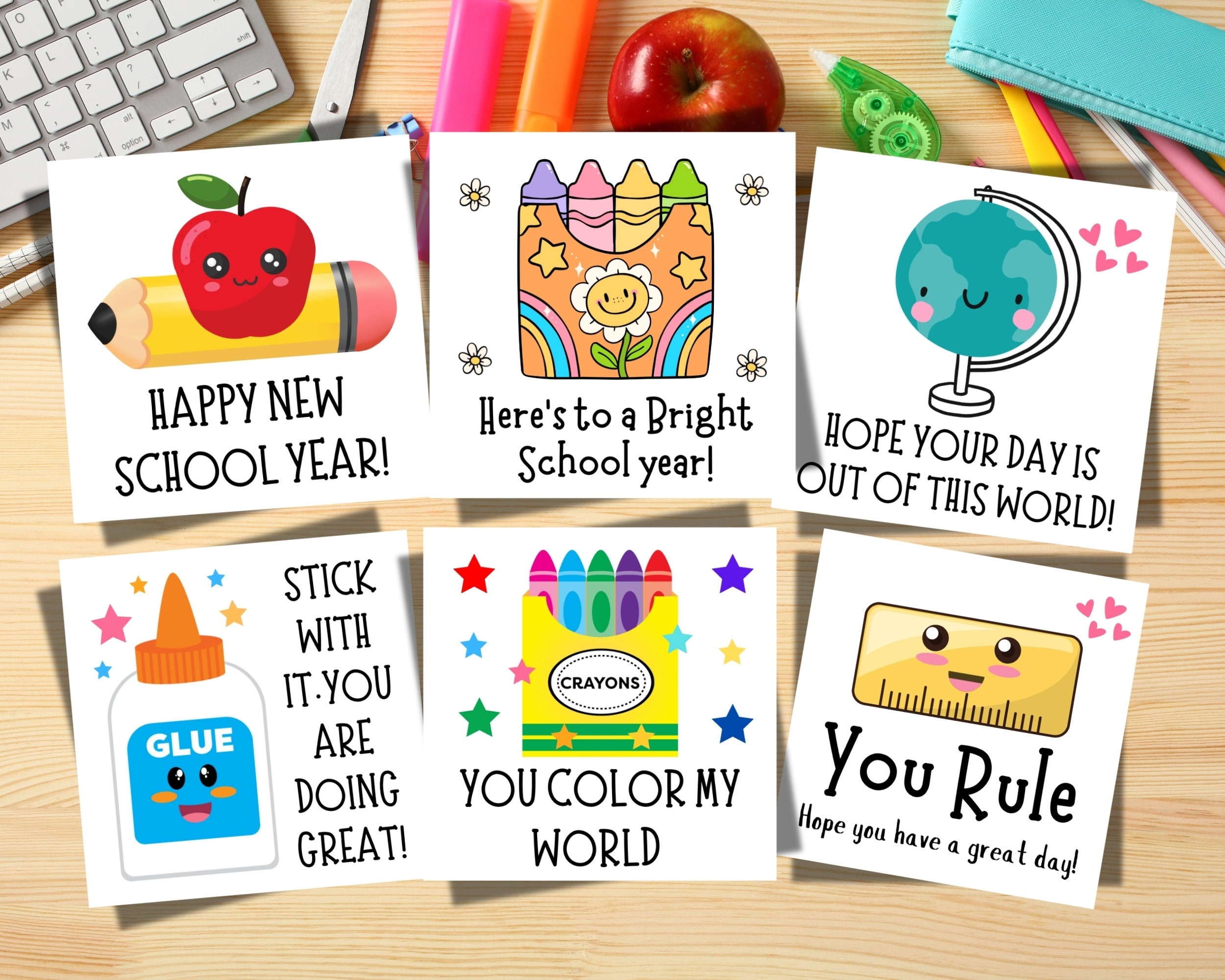 Back to School Lunch Box Notes Printable School Lunch Nox Notes Instant ...