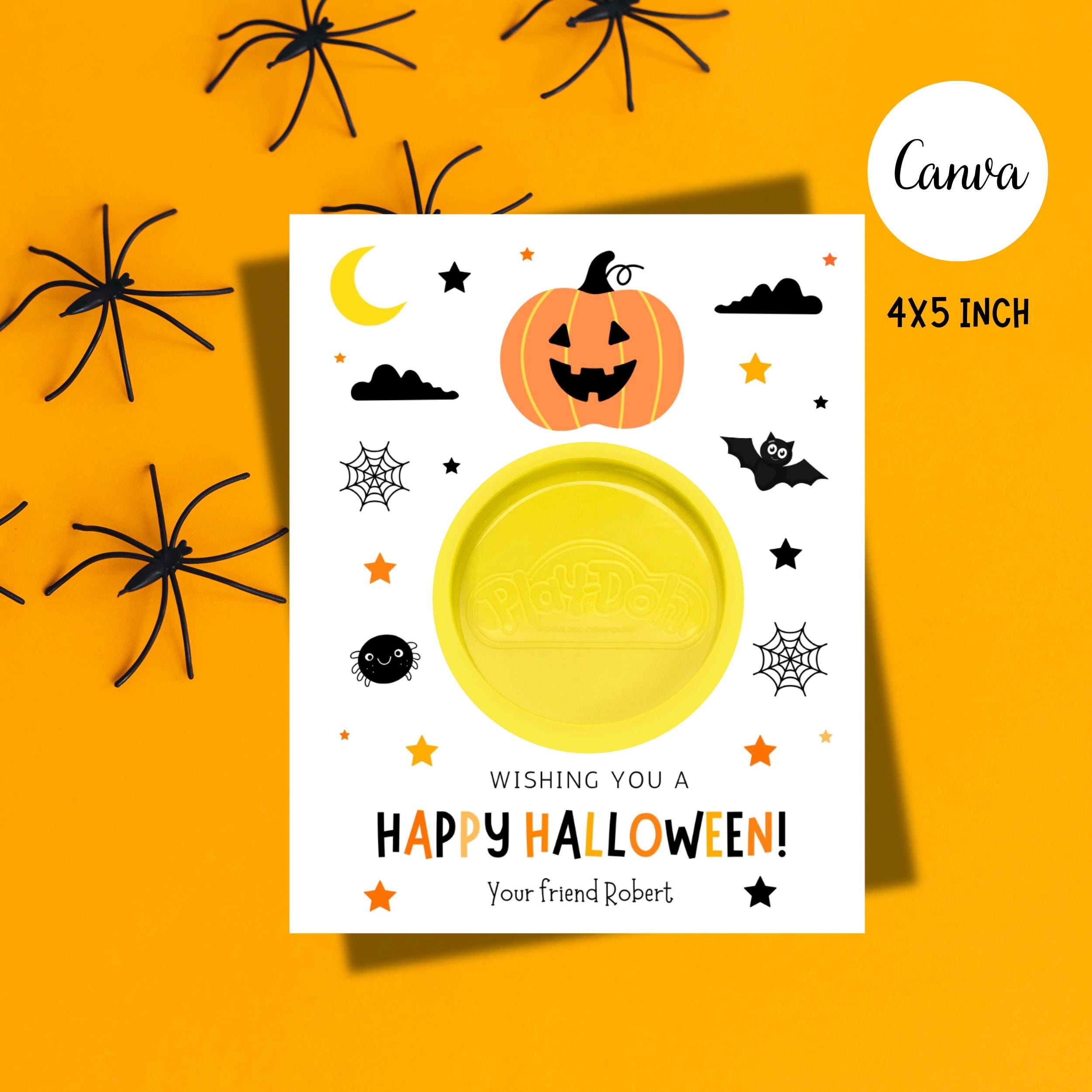Halloween Play Doh Card Template, Printable Wishing You Doh Best ...