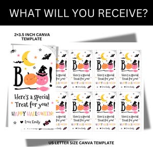 Halloween Printable Tag Pink Halloween Boo Tag Halloween Party Favor ...