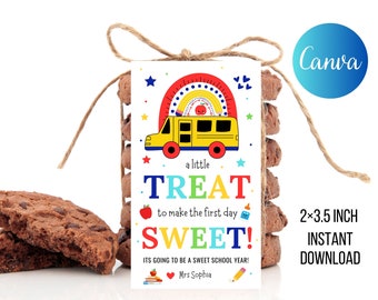 Printable A Little Treat to Make the First Day Sweet Tag, Back to ...