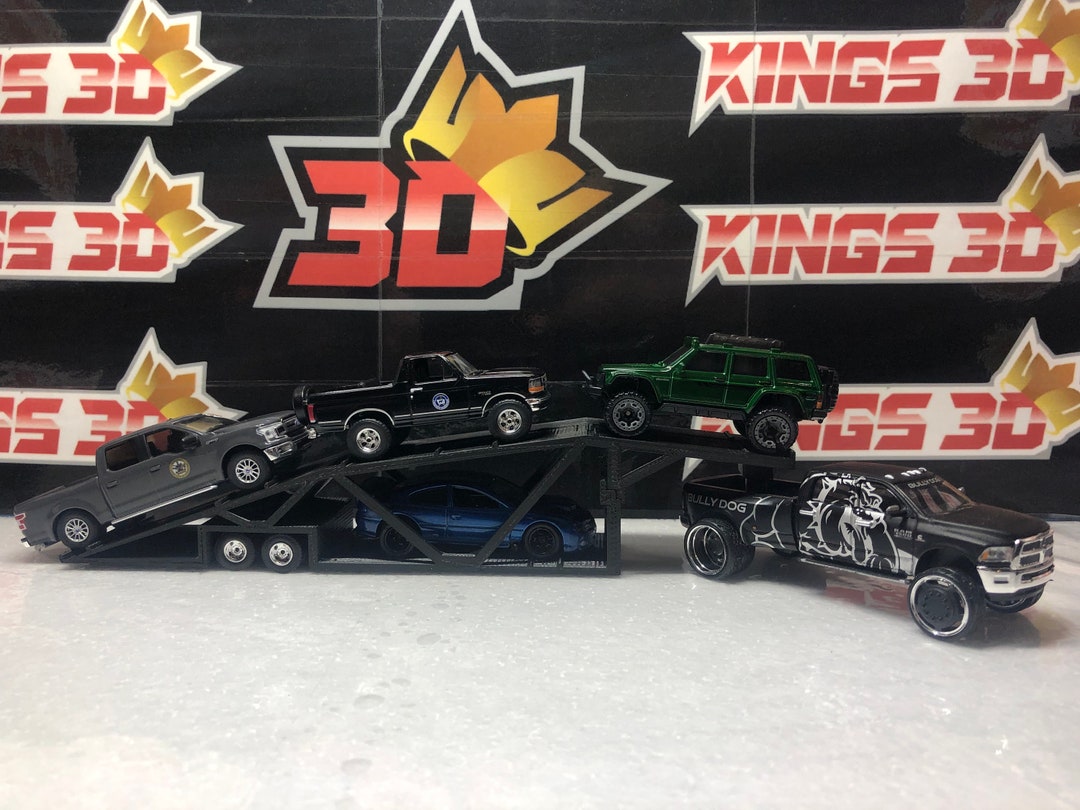 4 Car Hauler 1/64 Scale 3D Printed Custom Trailer Limited - Etsy