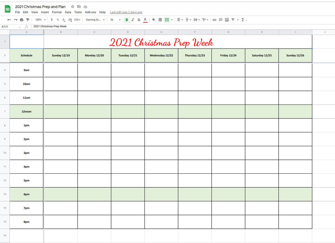 Budget Template & Christmas/ Holiday Planning Spreadsheet Workbook xls ...