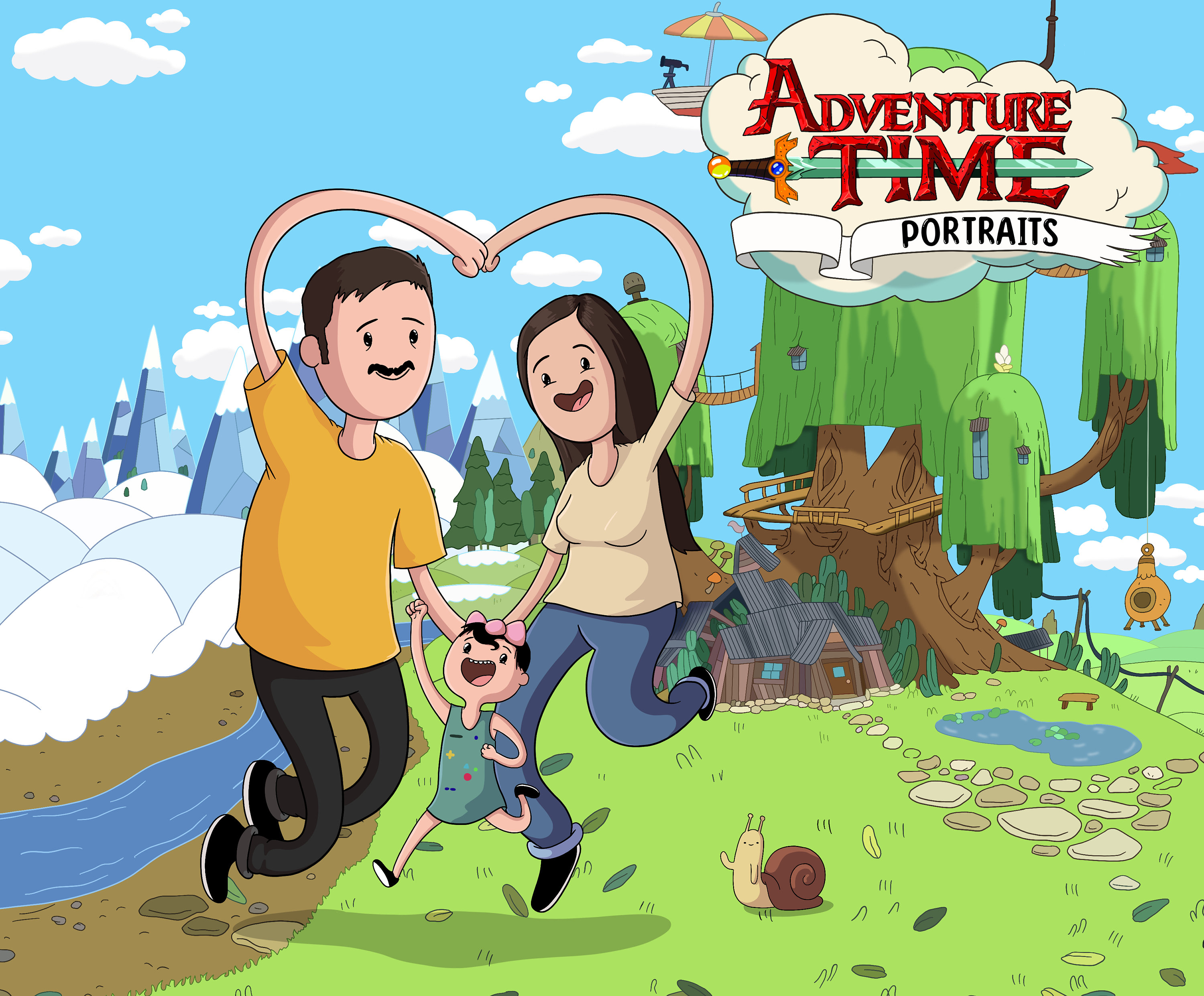 Personalized Adventure Time Portrait - Adventure Time Gifts - Couple ...