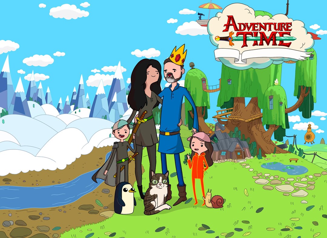 Personalized Adventure Time Portrait - Adventure Time Gifts - Couple ...