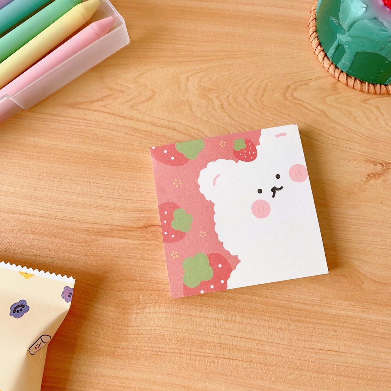 Cute Pad Cartoon Memo Pad Non-sticky Notes Pad Writing Pads Cute Bears ...