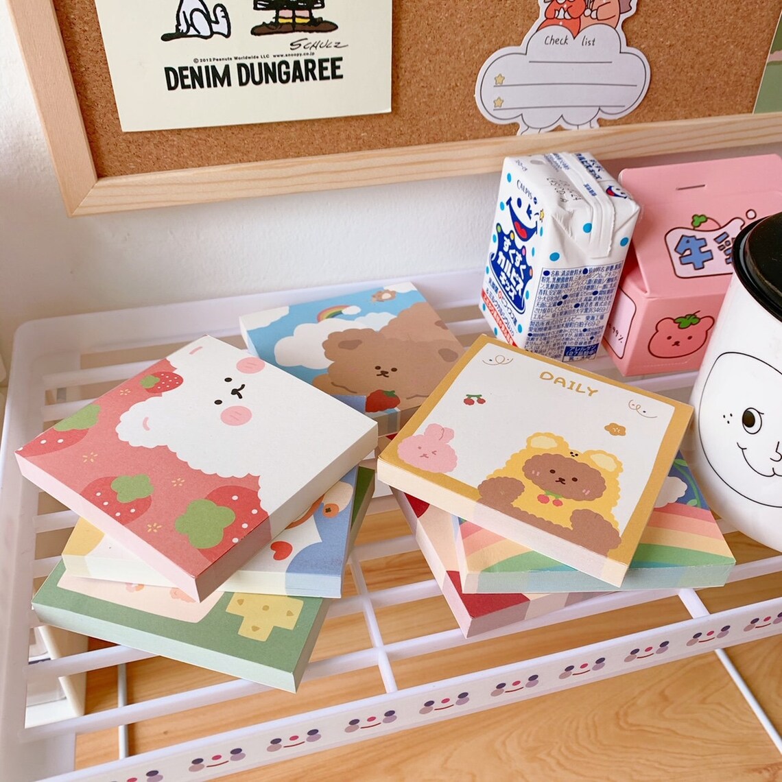 Cute Pad Cartoon Memo Pad Non-sticky Notes Pad Writing Pads Cute Bears ...