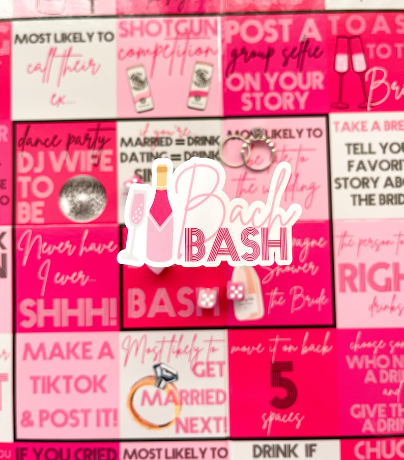 BACH BASH Bachelorette Party Board Game Bachelorette - Etsy